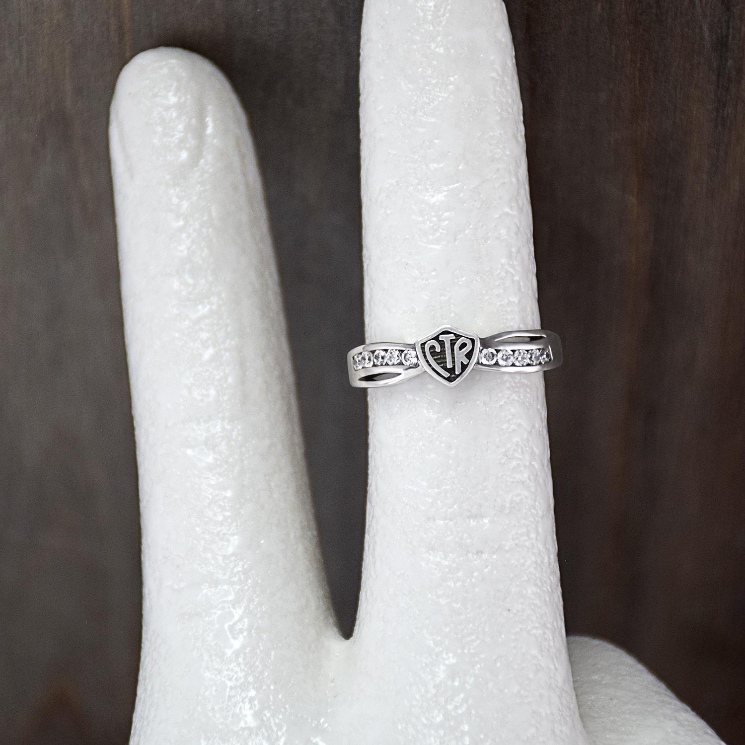 Bow Antiqued CTR Ring Choose the Right - Sterling Silver - Etsy