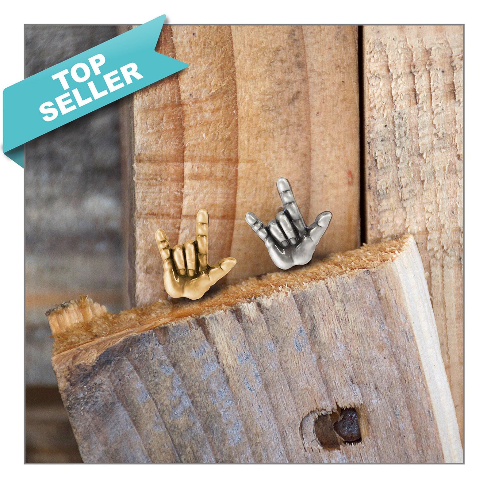 American Sign Language I Love You Lapel Pin ASL Gold or Silver - Etsy