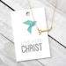 Jesus Script Necklace Live for Christ Religious Jewelry Gold Finish ...