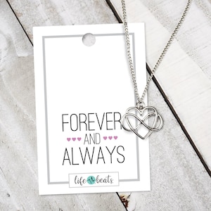 Forever & Always Necklace Heart With Infinity Symbol Eternal Love ...