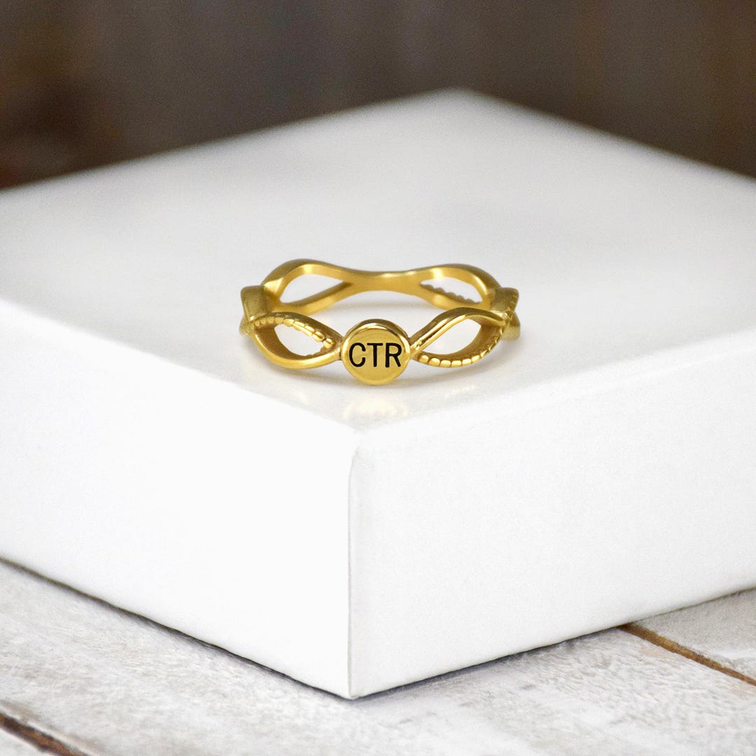 Eloise CTR Ring - Gold Finish Stainless Steel Choose the Right CTR - Latter-day Saint Youth ...