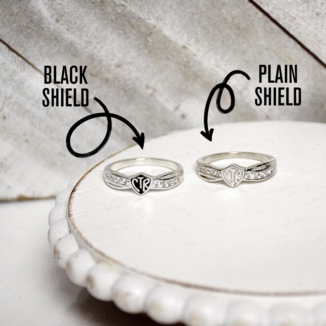 Bow Antiqued CTR Ring Choose the Right - Sterling Silver - Etsy