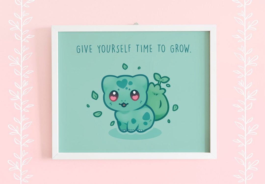 Pokemon Bulbasaur 5" X 7" Inspirational Postcard Art Print - Etsy