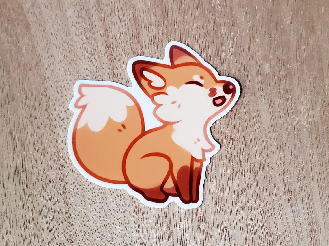 3 Cute Chibi Happy Red Fox Sticker FREE Shipping | Etsy