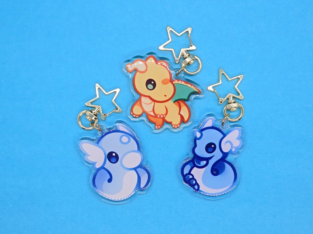 Dratini Dragonair Dragonite 2 Double-sided Dragon Pokemon Acrylic ...