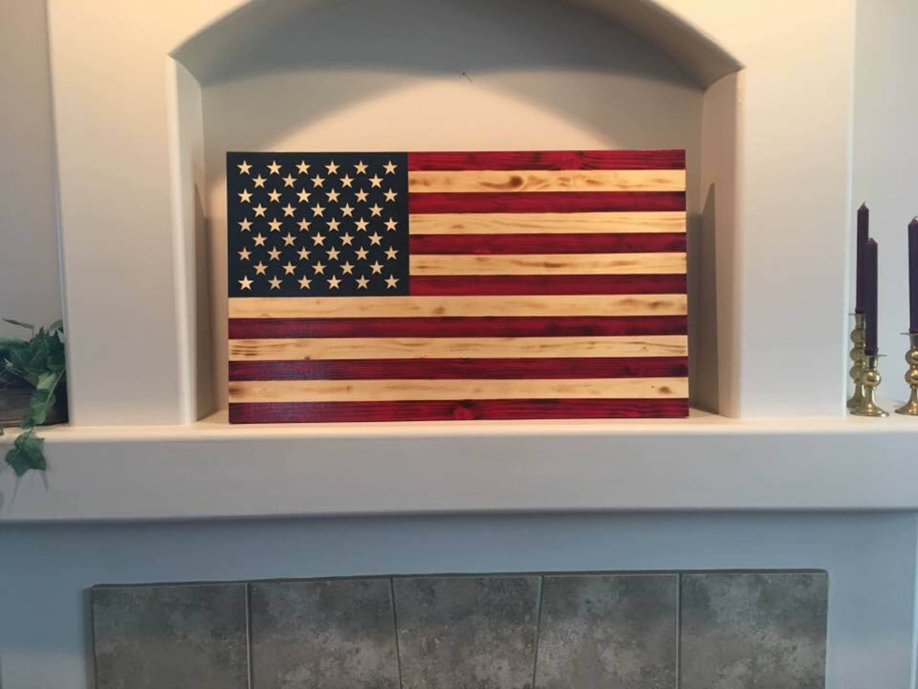 Custom American Wood Flag - Etsy
