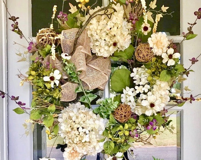 FREE SHIPPING | Wreaths for Front Door | Large Front Door Wreath ...