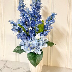 Blue Hydrangea Silk Floral Tall Centerpiece Arrangement - Etsy