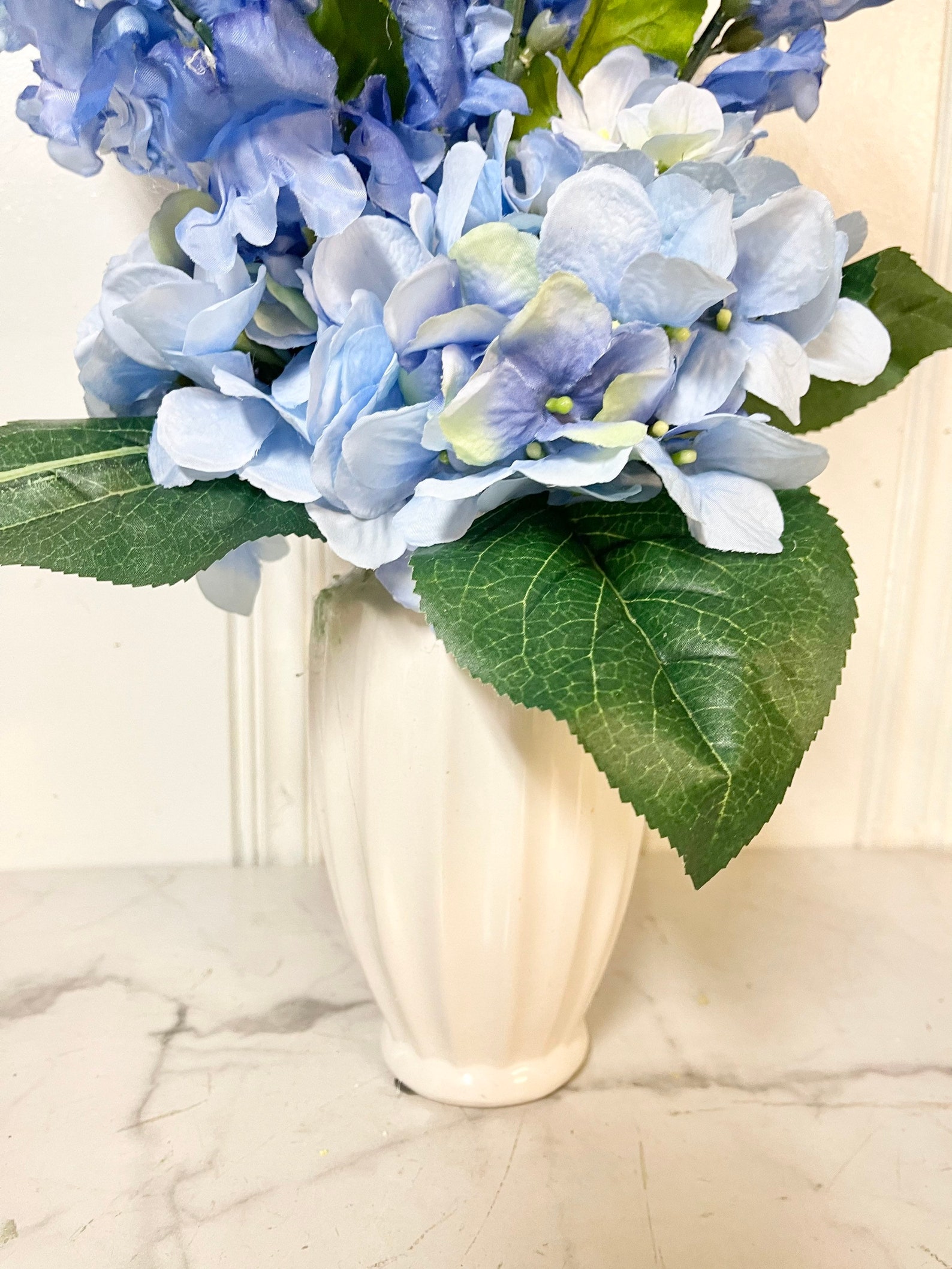 Blue Hydrangea Silk Floral Tall Centerpiece Arrangement - Etsy