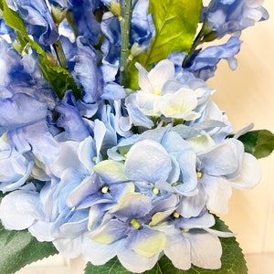 Blue Hydrangea Silk Floral Tall Centerpiece Arrangement - Etsy