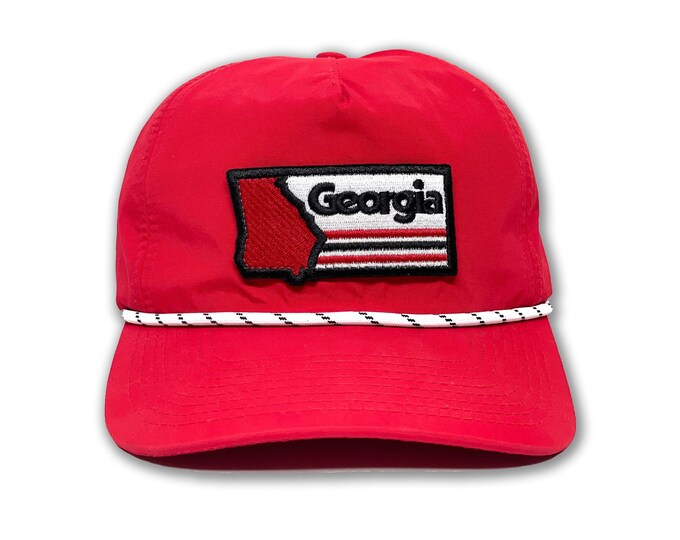 State of Georgia Rope Hat Georgia Patch Hat Georgia Snap Back Cap - Etsy