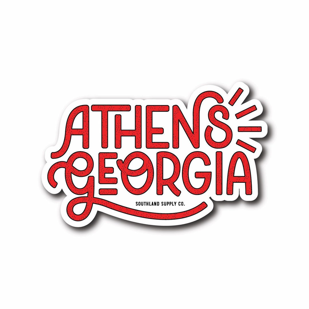 Athens Georgia Script Sticker | Georgia Decal | Laptop Sticker | Athens ...