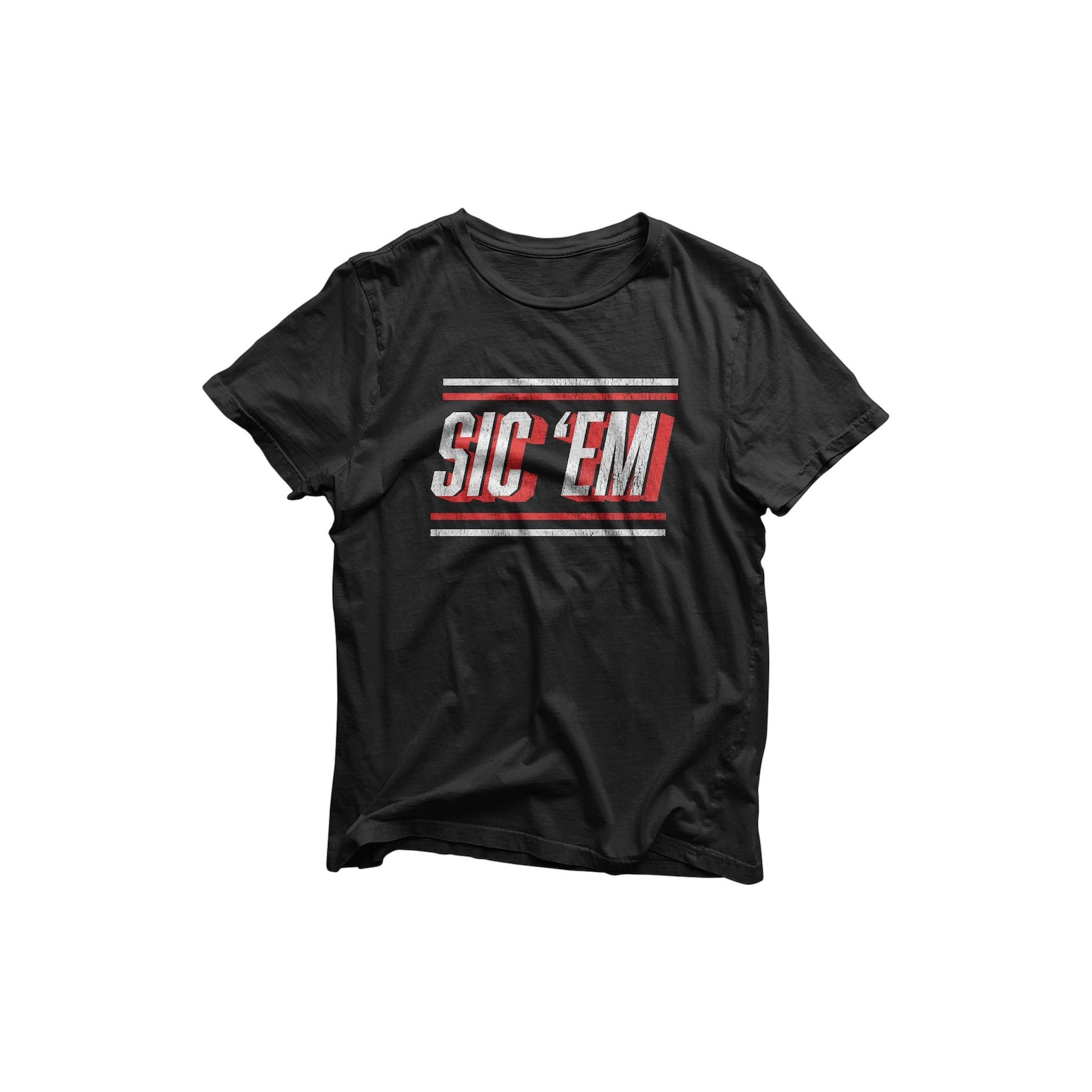 Sic 'Em T Shirt Vintage Style Tee | Etsy