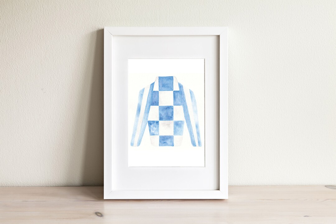 Secretariat | Watercolor Jockey Silk Wall Art | Kentucky Derby ...