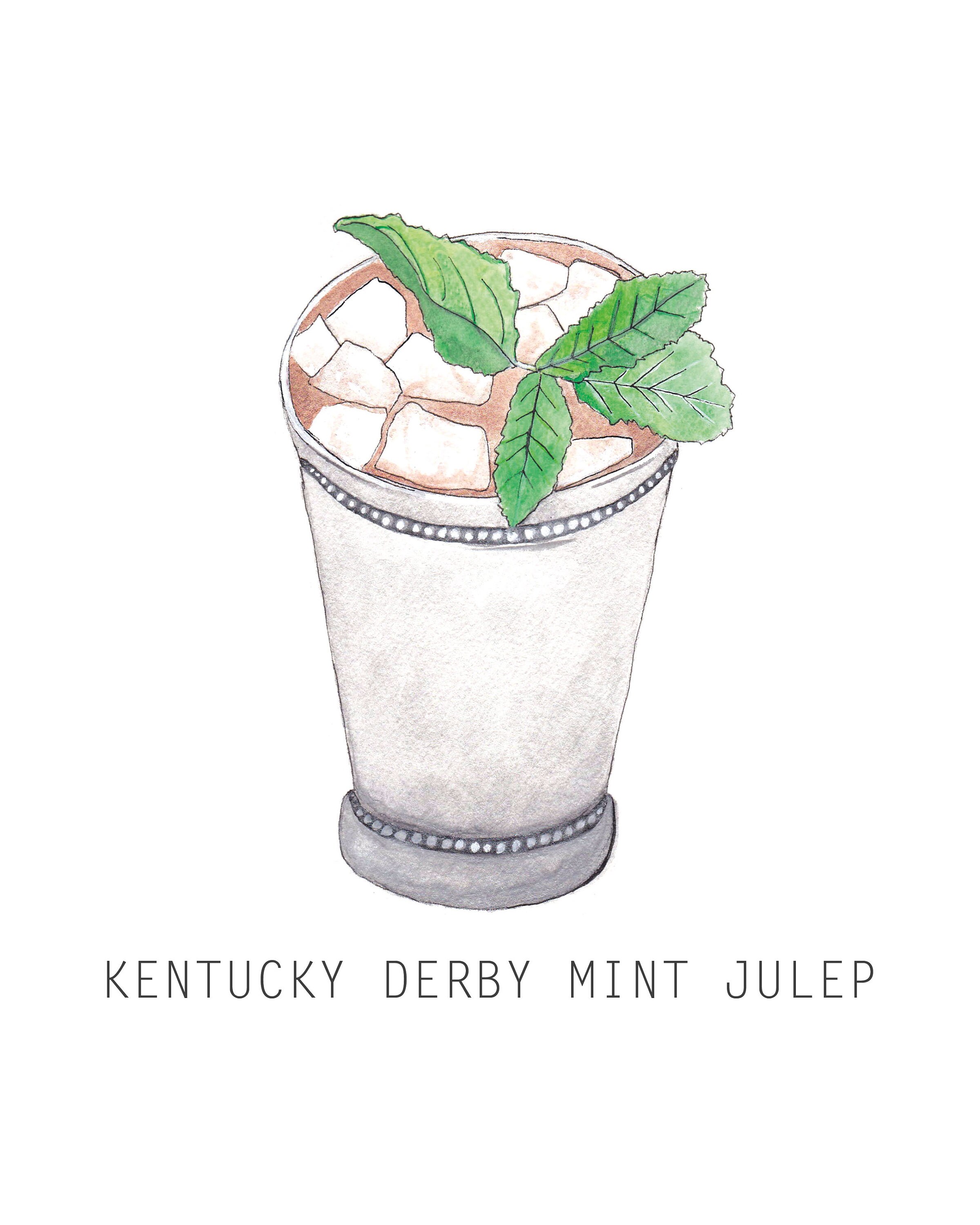 Kentucky Mint Julep / Acuarela Impresión / KY Derby / Bar Art | Etsy