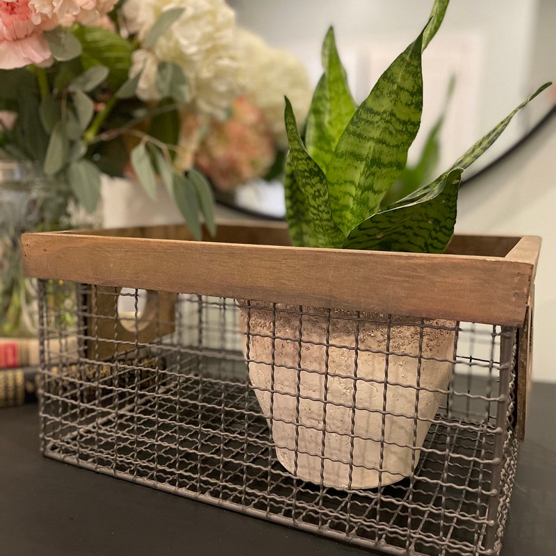 Rustic Wire Basket - Etsy