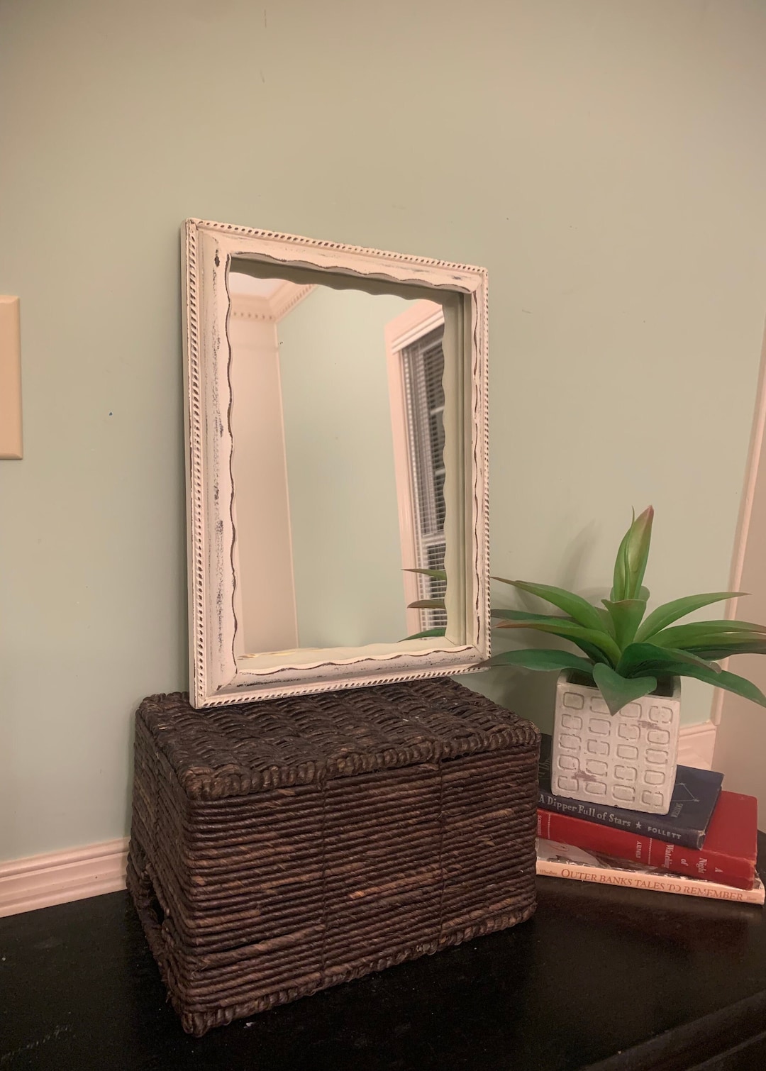 Vintage Shadow Box Mirror With Decorative Wooden Frame - Etsy