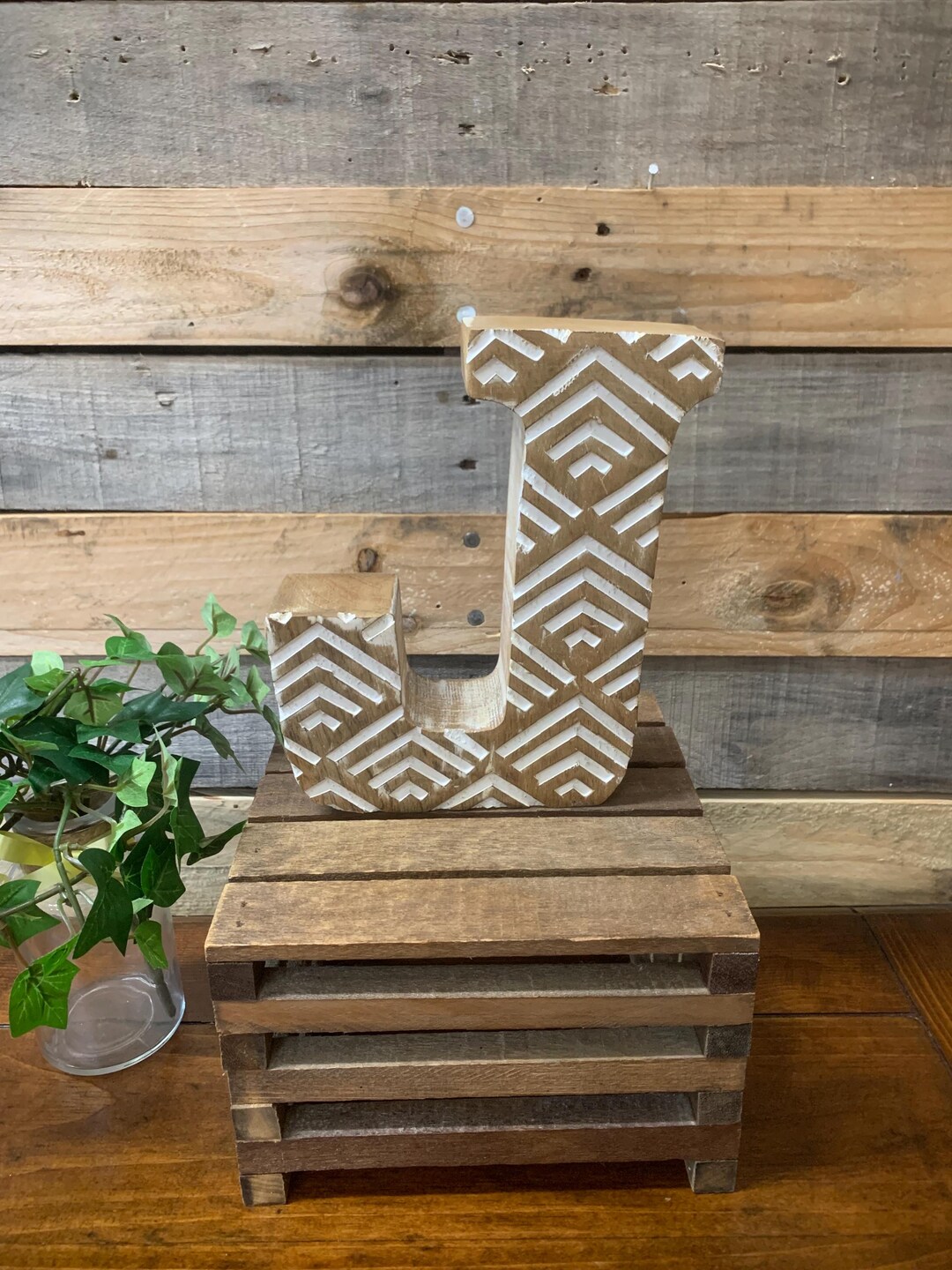 Rustic Free-standing Letter J Home Decor - Etsy