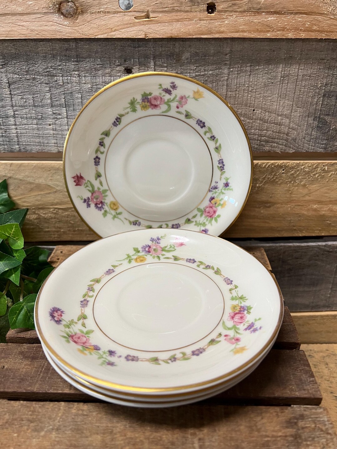 Vintage Doris Saucers Plate - Etsy