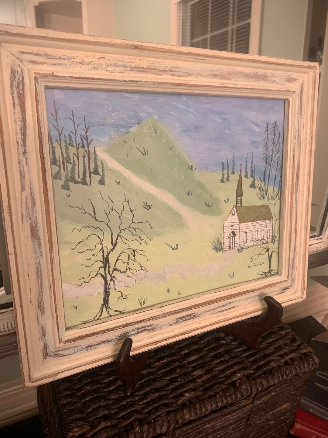 Rustic Hand-painted Church Picture by Local 90 Yr Old NC Artist - Etsy