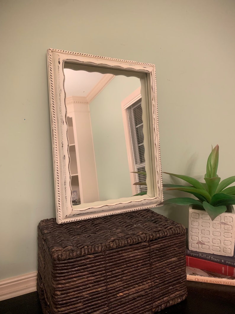 Vintage Shadow Box Mirror With Decorative Wooden Frame - Etsy