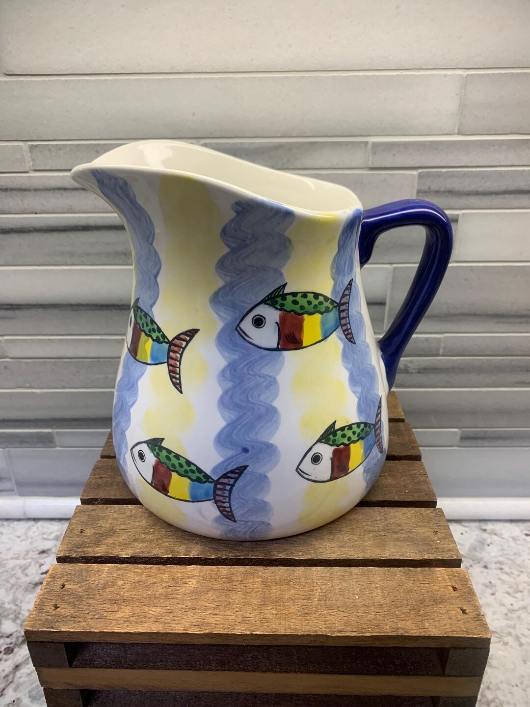 Nautical Fish Water Pitcher-andrea by Sadek - Etsy