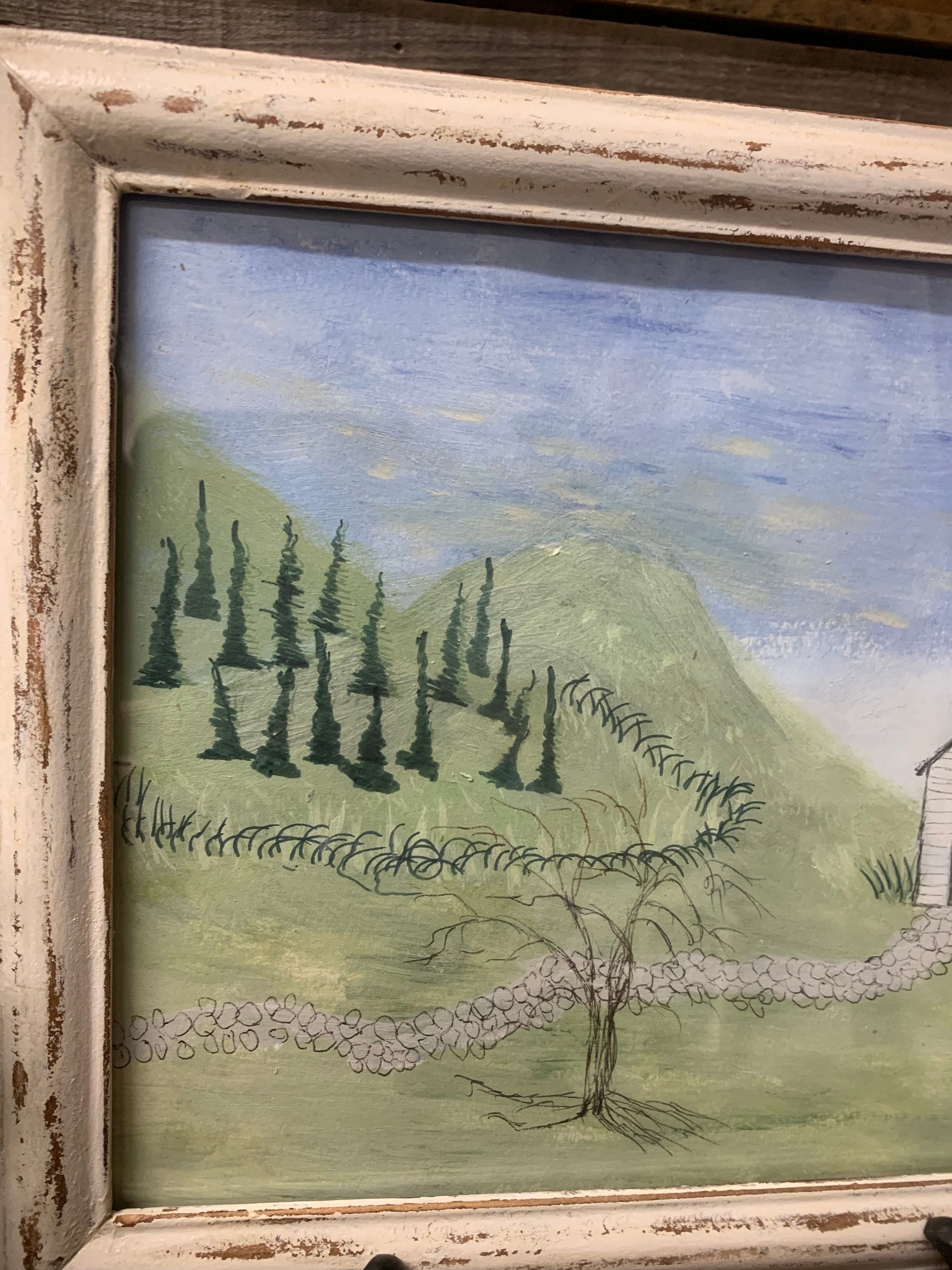 Rustic Hand-painted Church Picture by Local 90 Yr Old NC Artist - Etsy