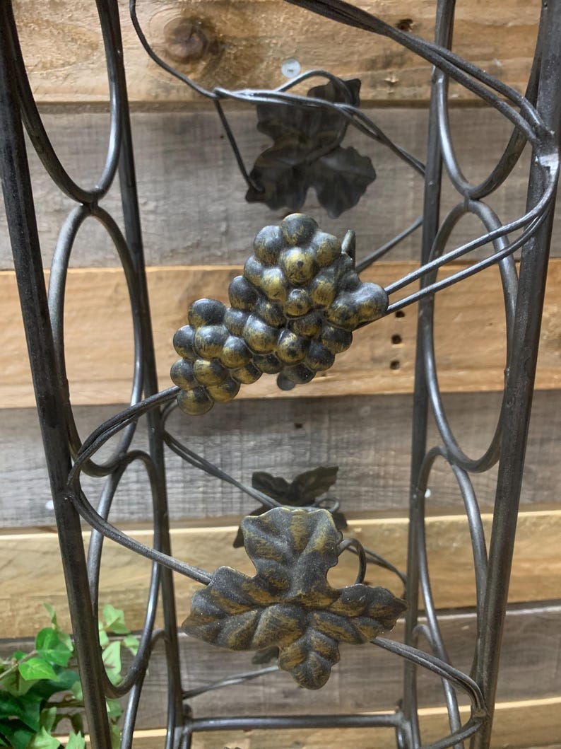 Wrought Iron Wine Rack With Handle - Etsy
