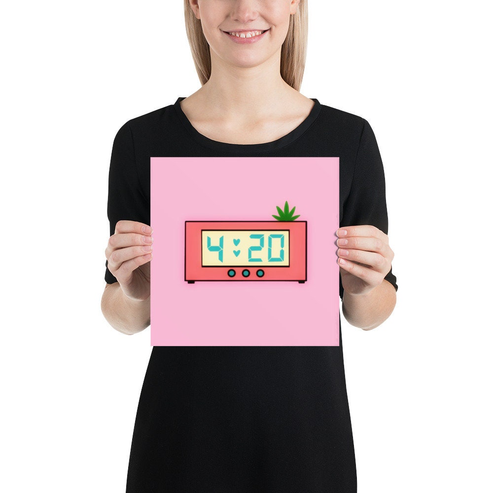 Cute 420 Clock Print Matte Art Prints Multiple Sizes - Etsy