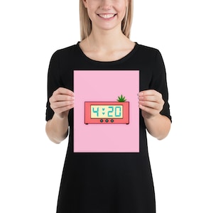 Cute 420 Clock Print Matte Art Prints Multiple Sizes - Etsy