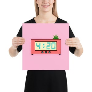 Cute 420 Clock Print Matte Art Prints Multiple Sizes - Etsy