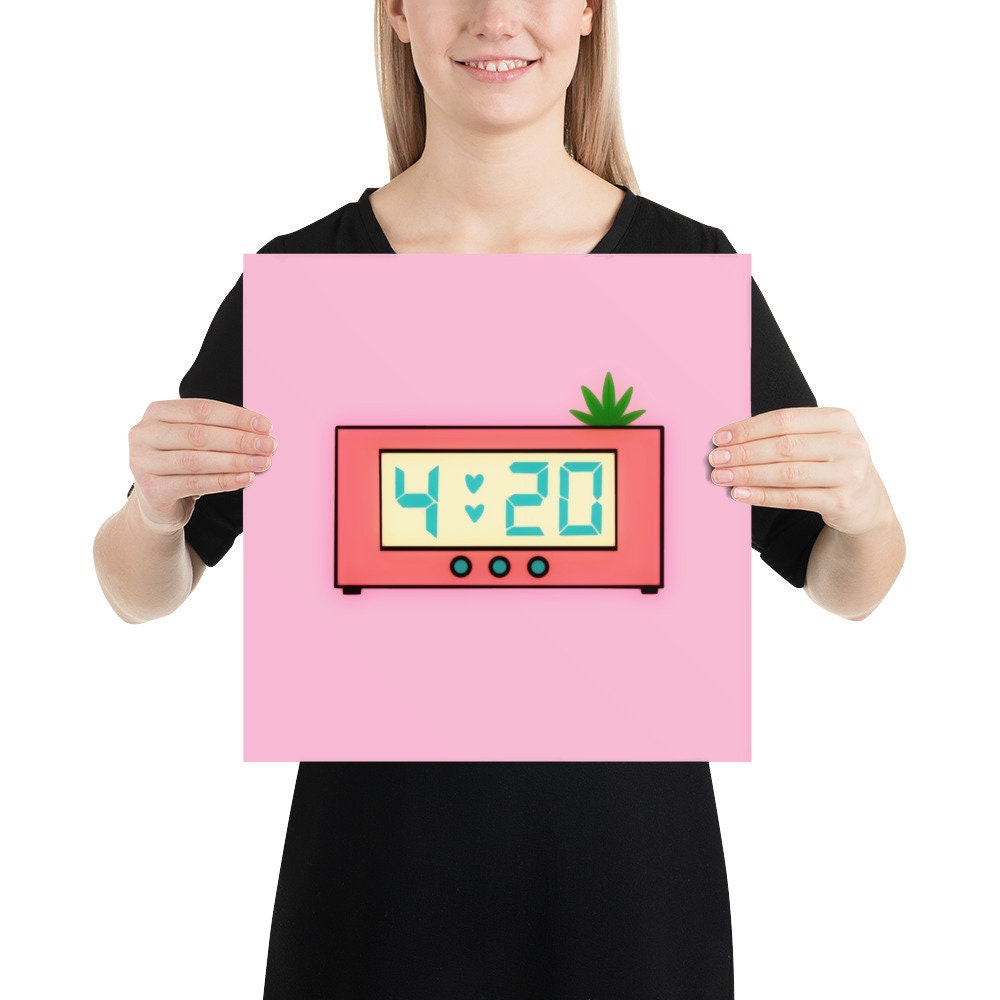 Cute 420 Clock Print Matte Art Prints Multiple Sizes - Etsy