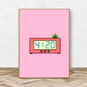 Cute 420 Clock Print Matte Art Prints Multiple Sizes - Etsy