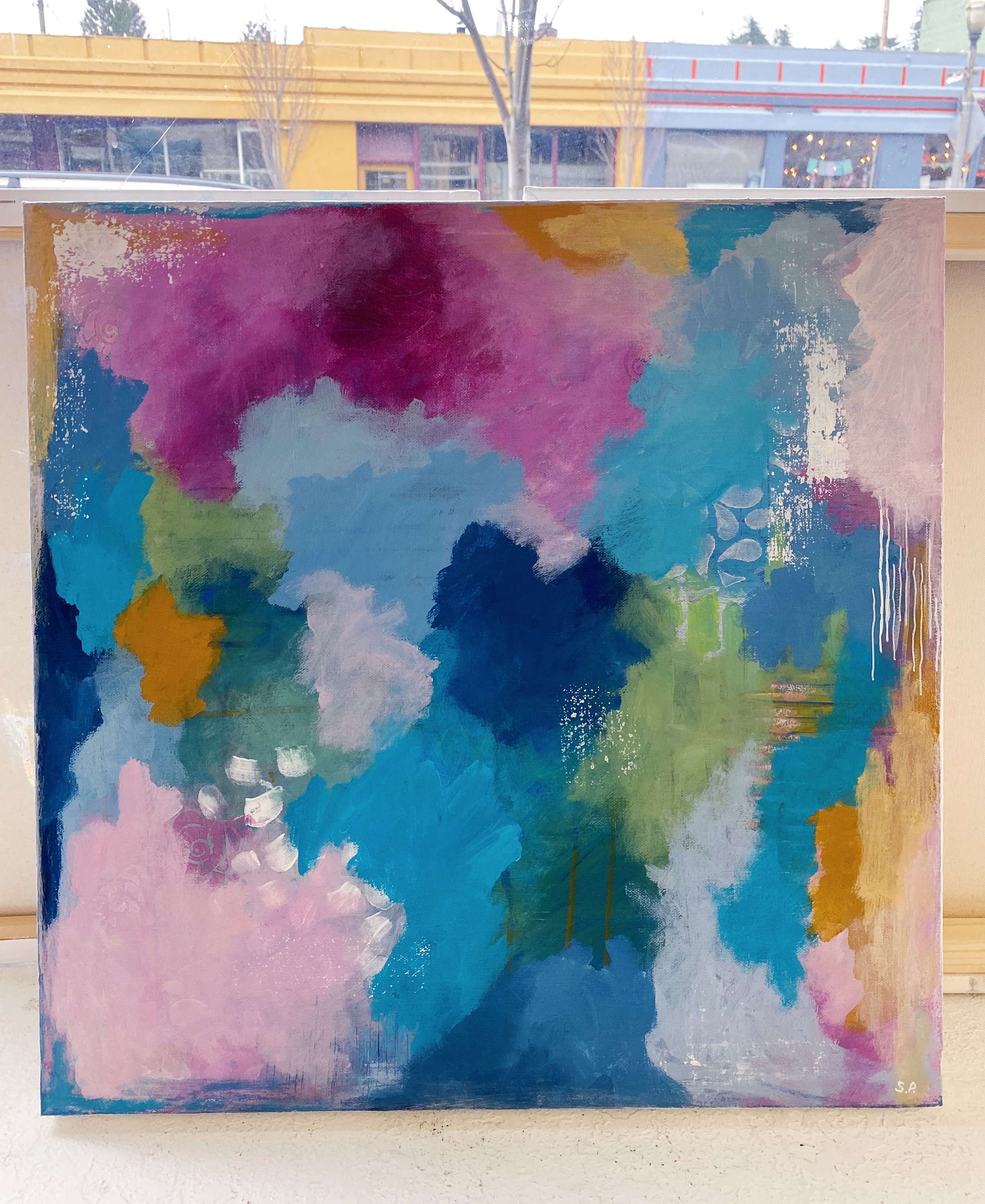 Farmers Market Acrylic Abstract Painting - Etsy Australia