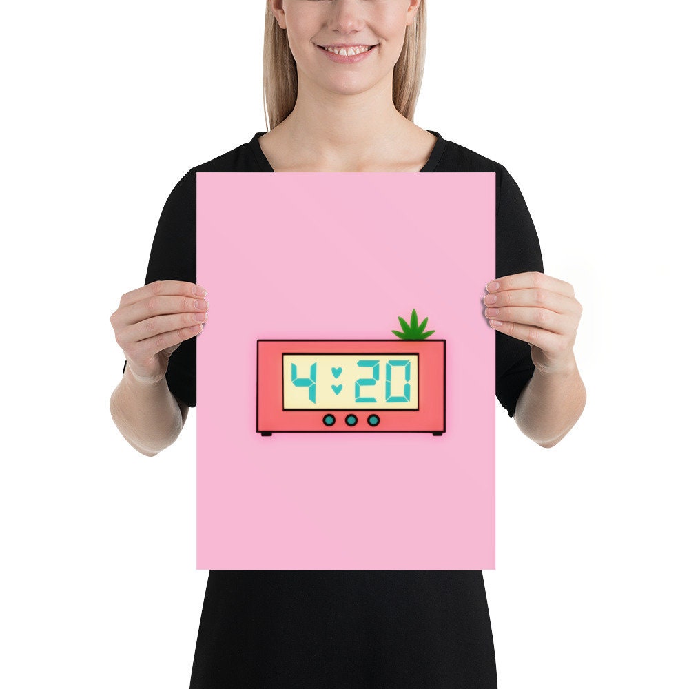 Cute 420 Clock Print Matte Art Prints Multiple Sizes - Etsy