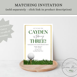 Golf Birthday Party Sign: Editable Par-tee Poster (digital Download) - Etsy