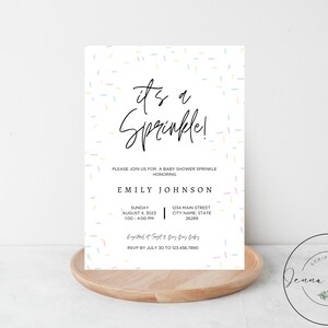 Baby Sprinkle Sign, Editable Template, Floral Baby Sprinkle, Gender ...