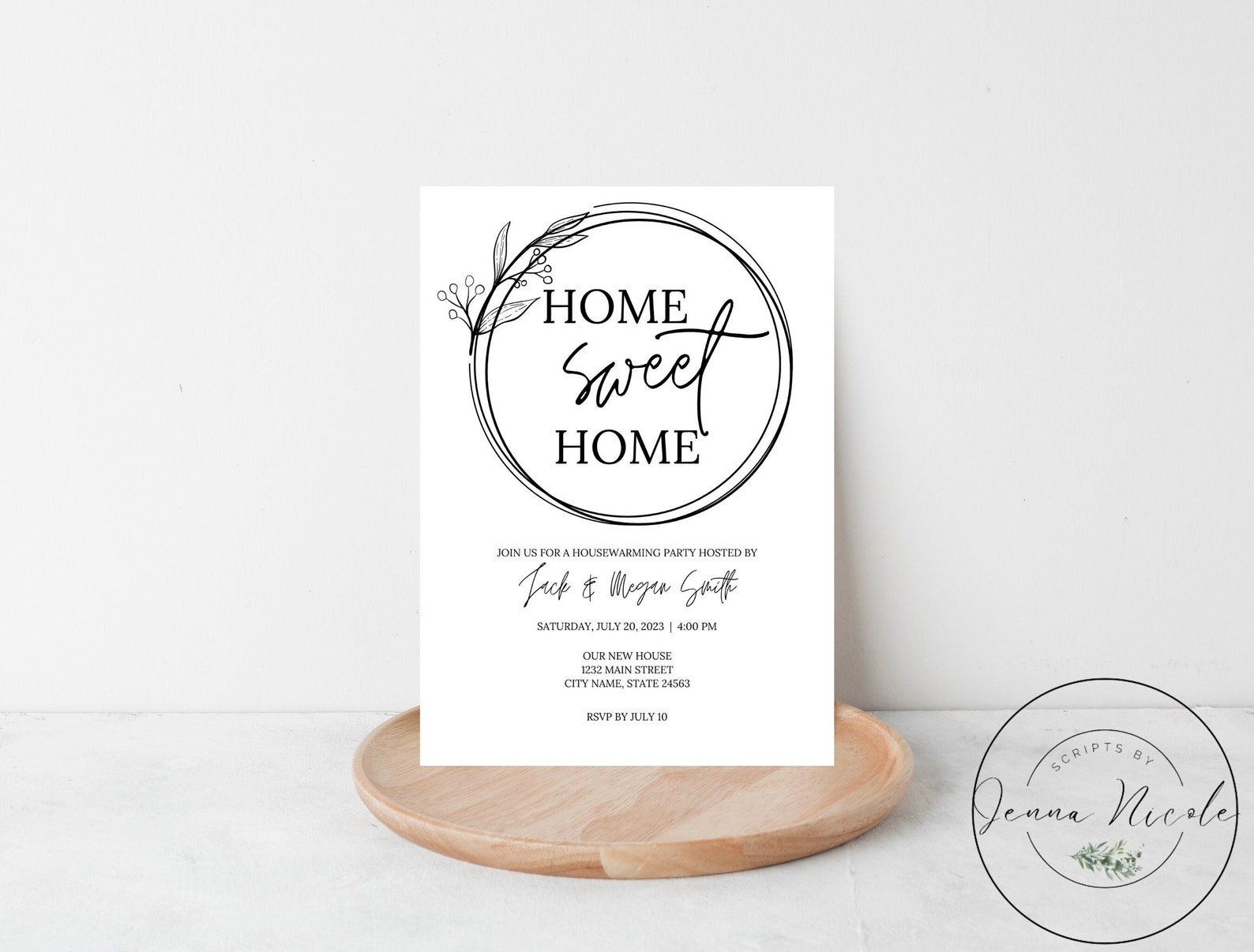 Housewarming Party Invitation, Editable Template, First Home, Home ...