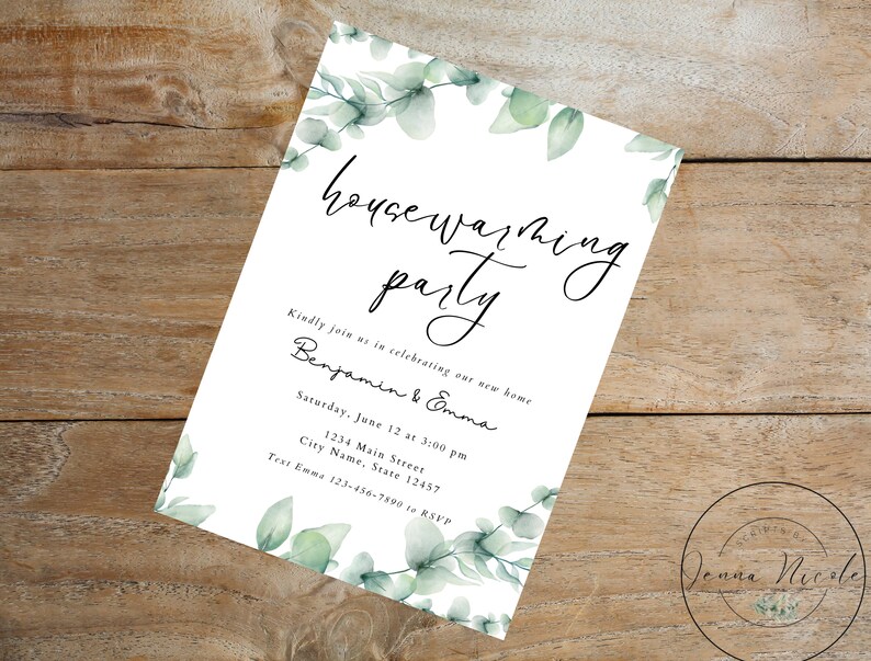 Modern Housewarming Invitation: Editable Template (DIY Instant Download ...