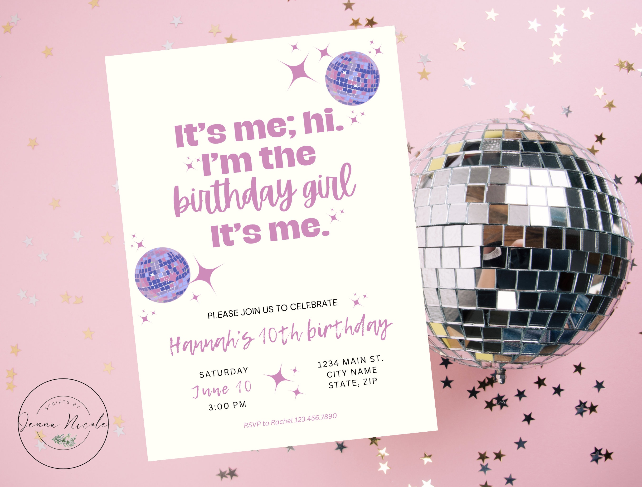 Taylor Swift Birthday Invitation: Eras Party, Editable Template (DIY ...