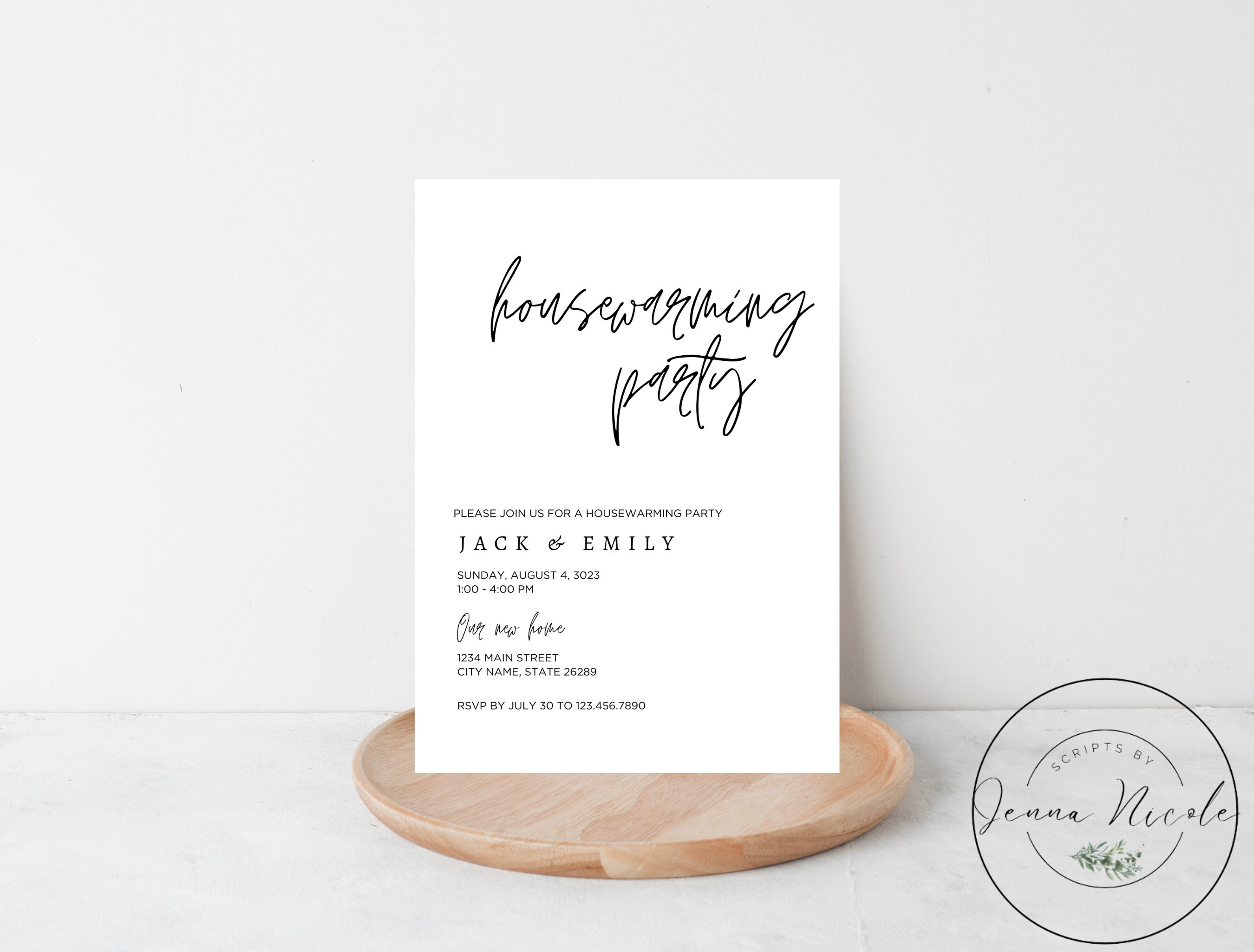 Housewarming Party Invitation, Editable Template, Modern Housewarming ...