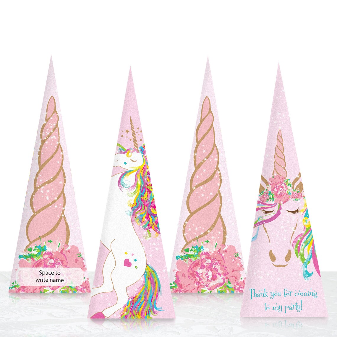 Unicorn Favor Box! Cute Triangle Favor Boxes! Instant Download, DIY ...