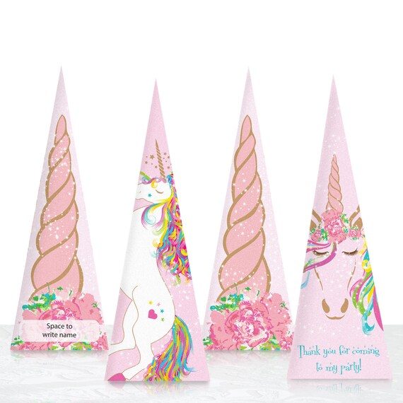 Unicorn Favor Box Cute Triangle Favor Boxes Instant | Etsy