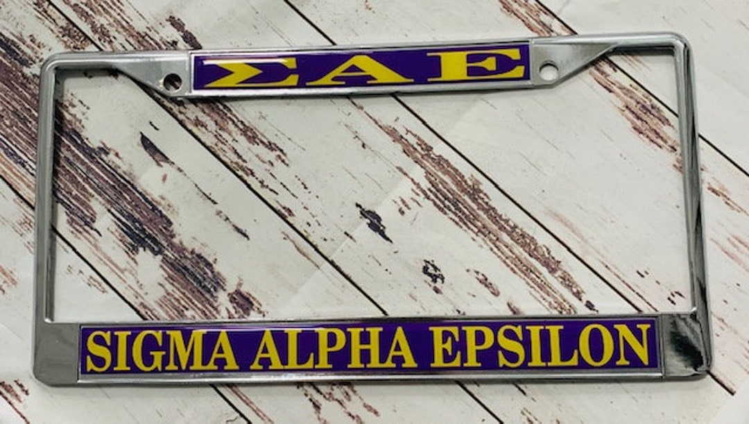Sigma Alpha Epsilon License Plate - Etsy