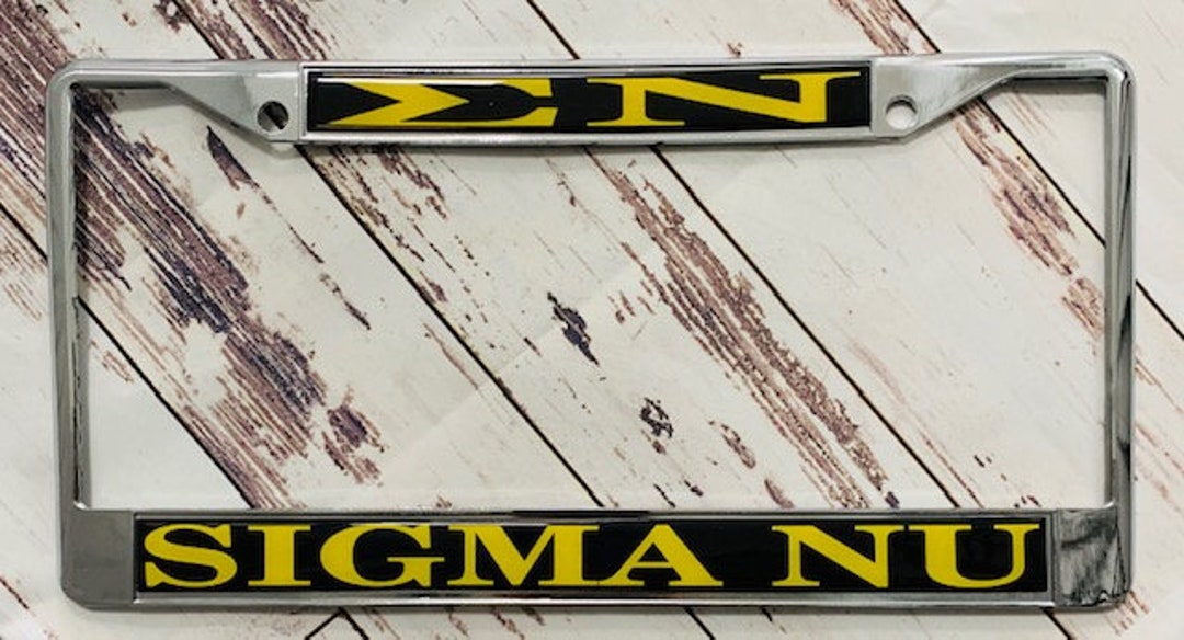 Sigma Nu License Plate - Etsy