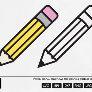 Pencil SVG, Layered Pencil SVG, Pencil Cutting File, School Pencil ...