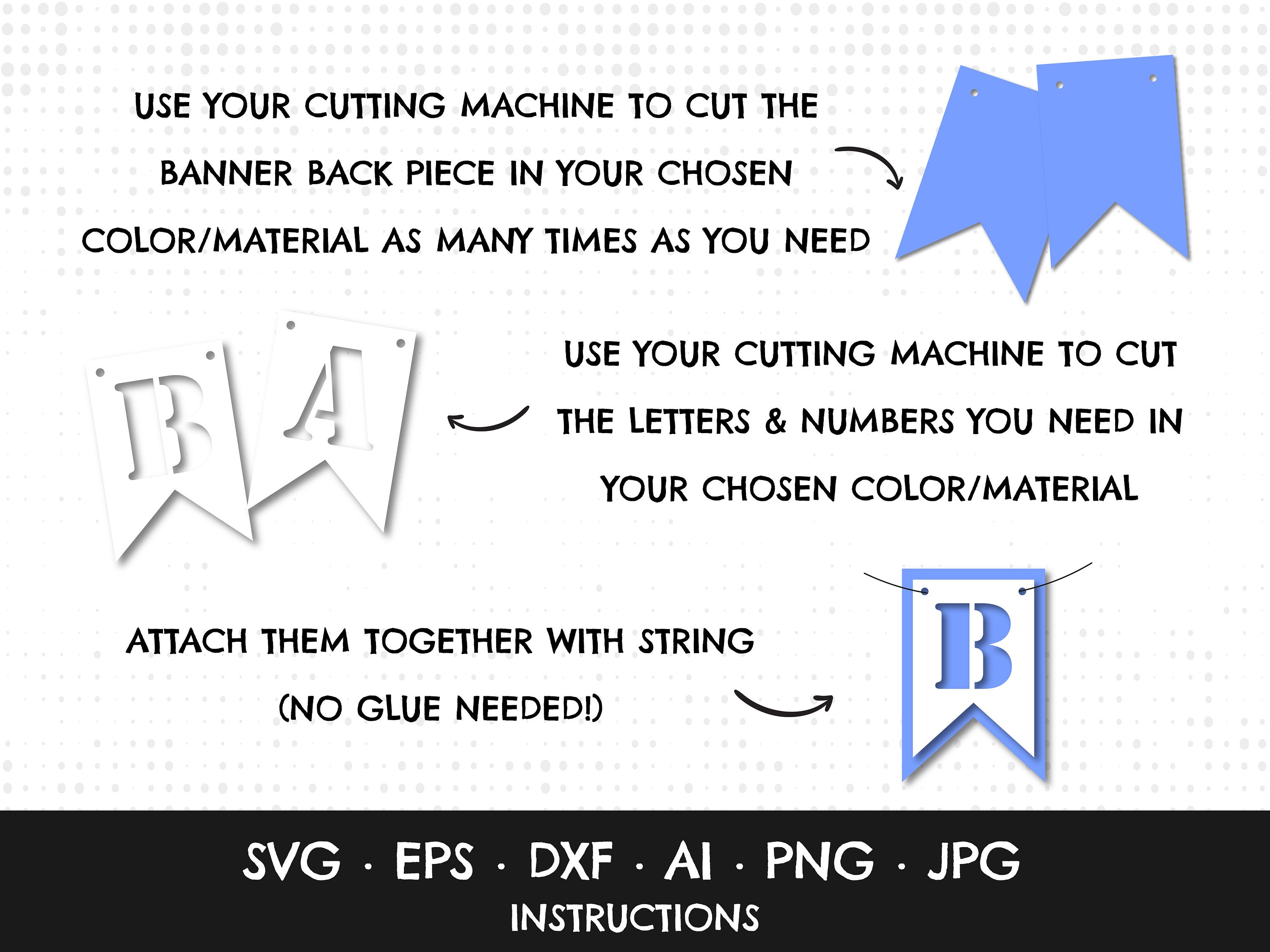 A-Z Banner SVG Banner Cut File Build Your Own Banner | Etsy