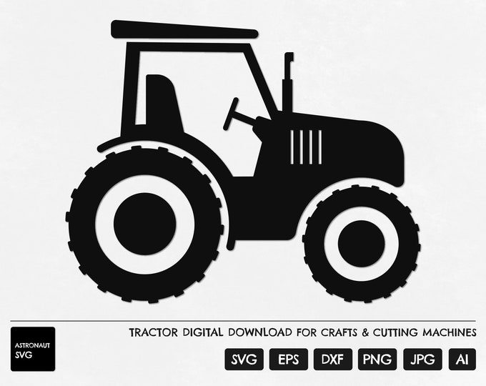Tractor SVG, Farm SVG, Farmyard Tractor Clipart, Tractor Cut File ...