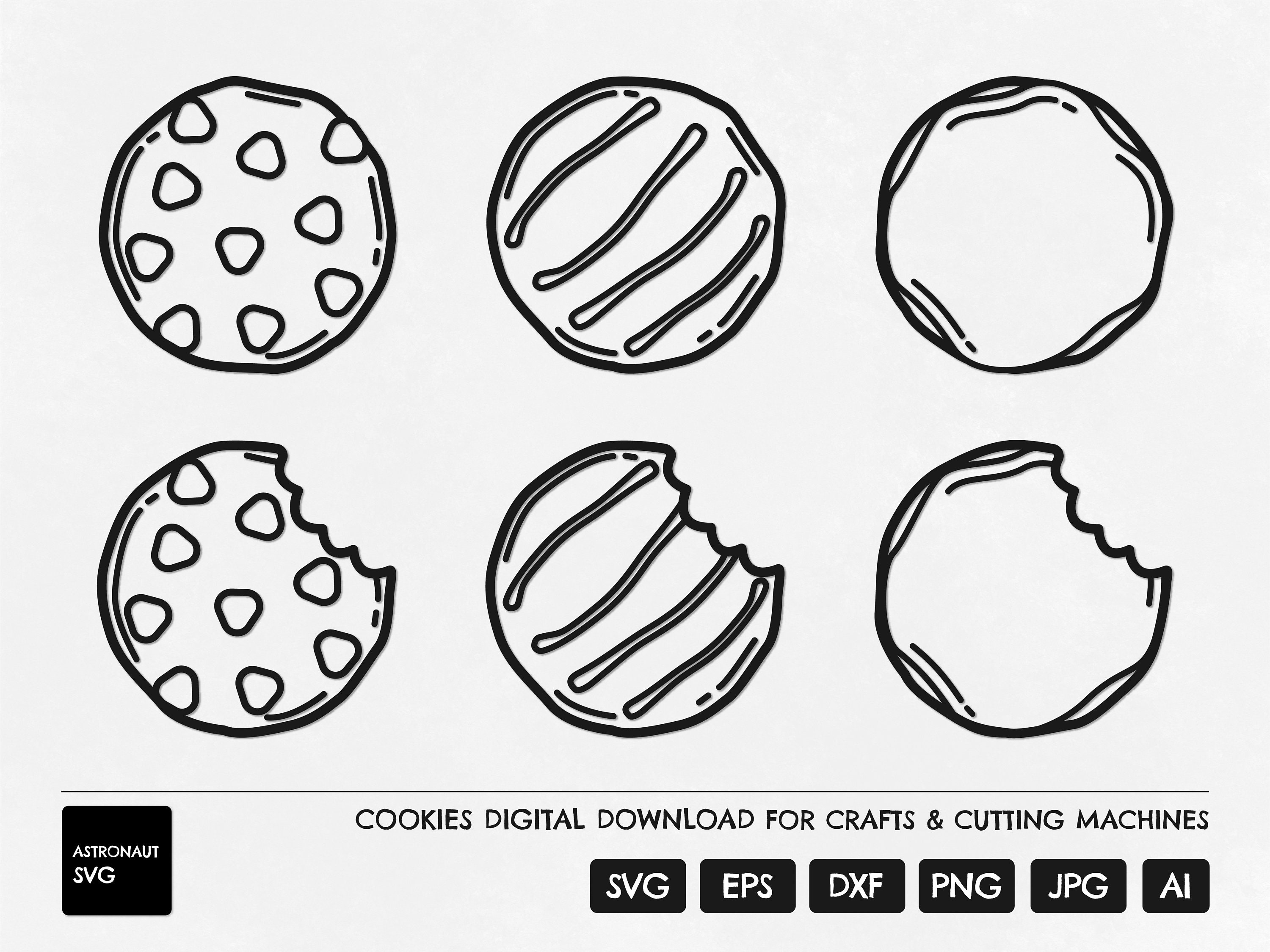 Chocolate Chip Cookie SVG Chocolate Chip Cookie SVG Cutting - Etsy UK