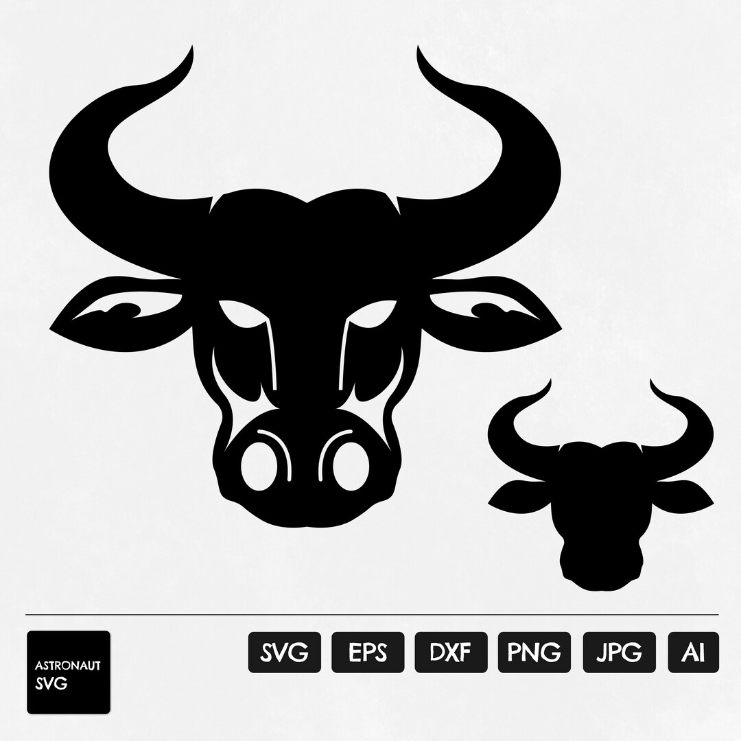 Bull SVG, Bullock SVG, Taurus SVG, Strong Bull Cutting File, Bull ...